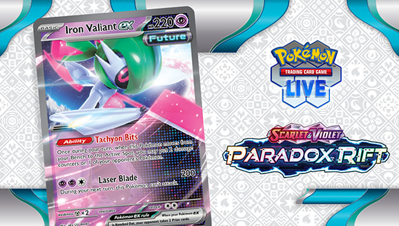 Get Iron Valiant ex in Pokémon TCG Live with Purchase from Amazon