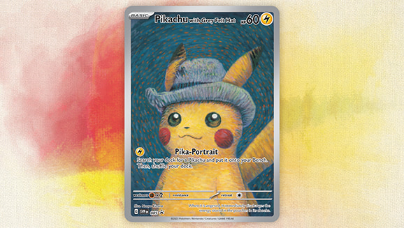 Get a Pokémon × Van Gogh Museum Pikachu with Grey Felt Hat Promo Card