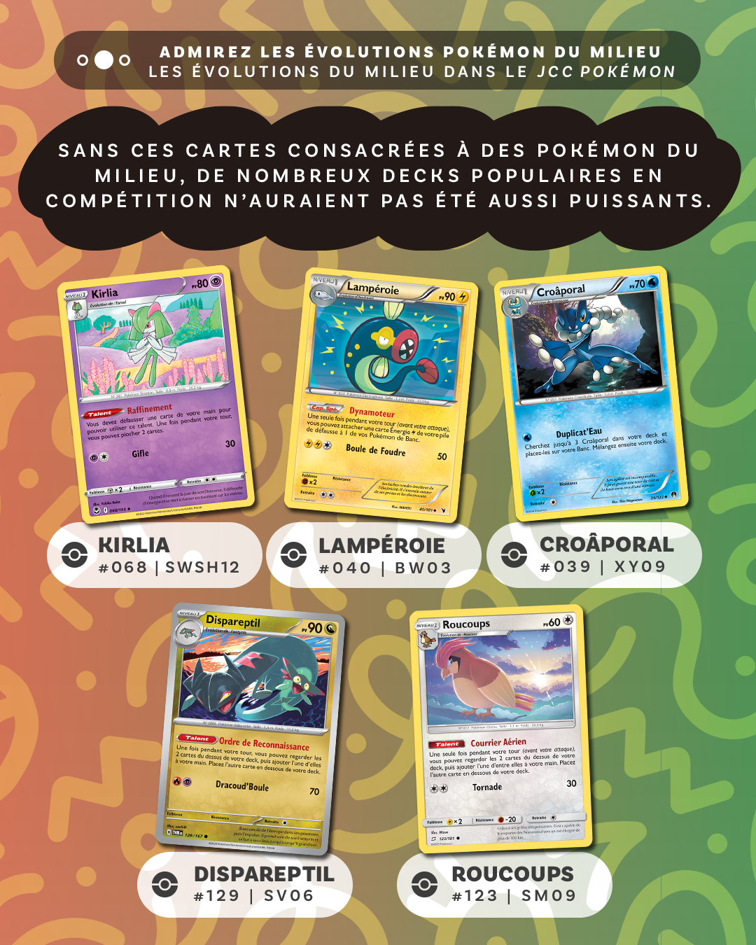 Admirez ces infographies sur les évolutions Pokémon du milieu